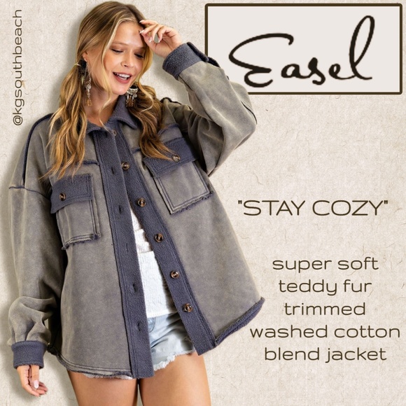 easel | Jackets & Coats | Easel Stay Cozy Super Ultra Soft Terry Fur ...